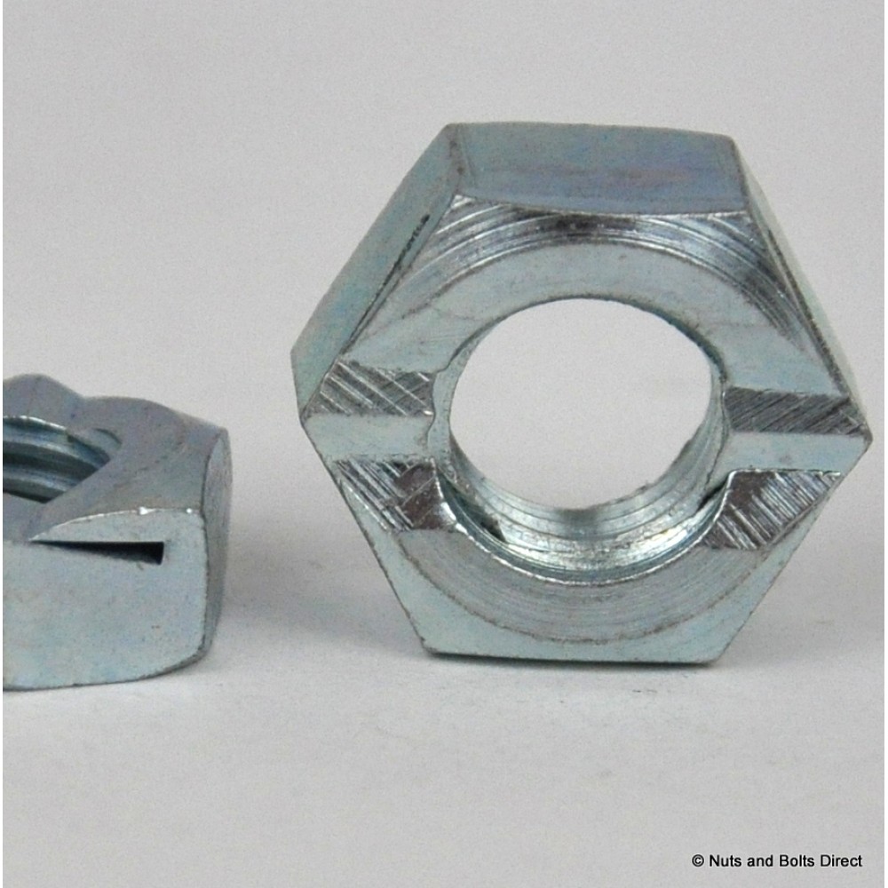 M12 x 1.75mm Binx Self Locking Hex Nut, Metric, Grade 5 Steel, Zinc Plate
