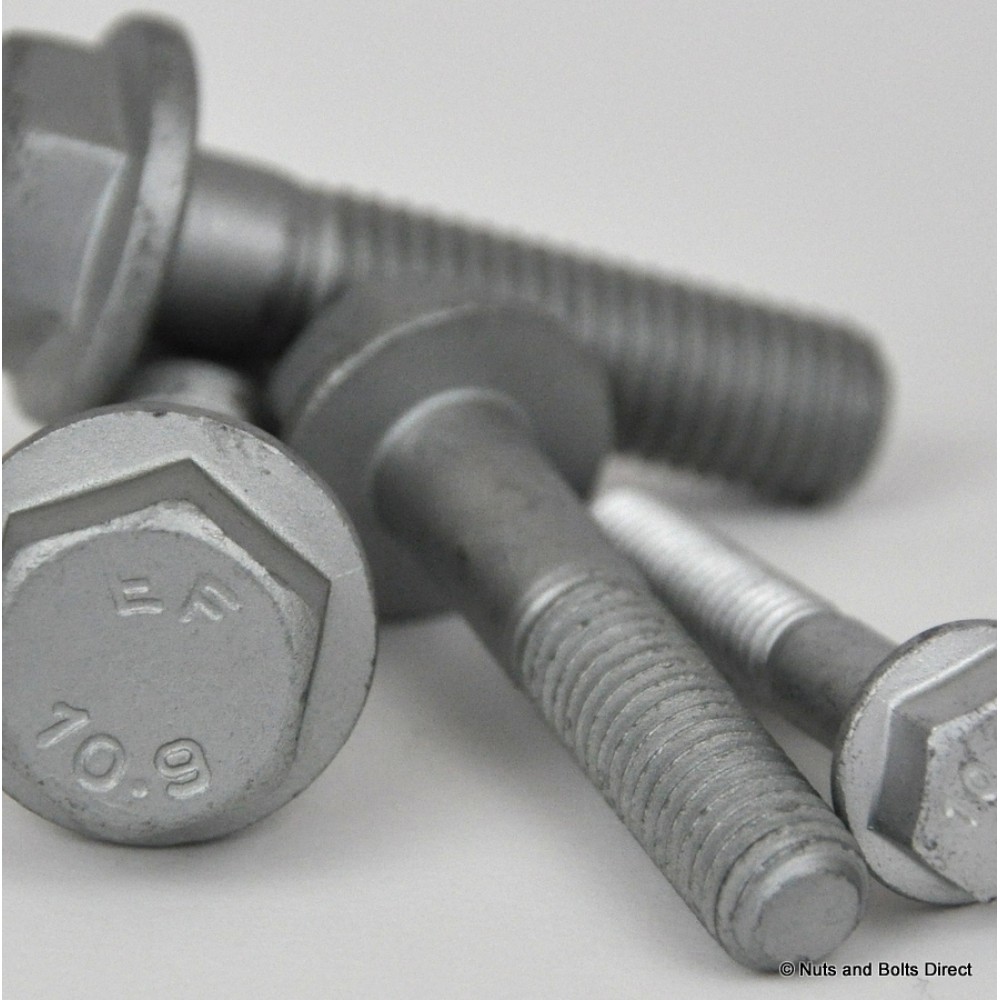 M16 x 110mm Flange Hex Bolt DIN 6921 Metric 10.9 Grade Geomet 500 ...